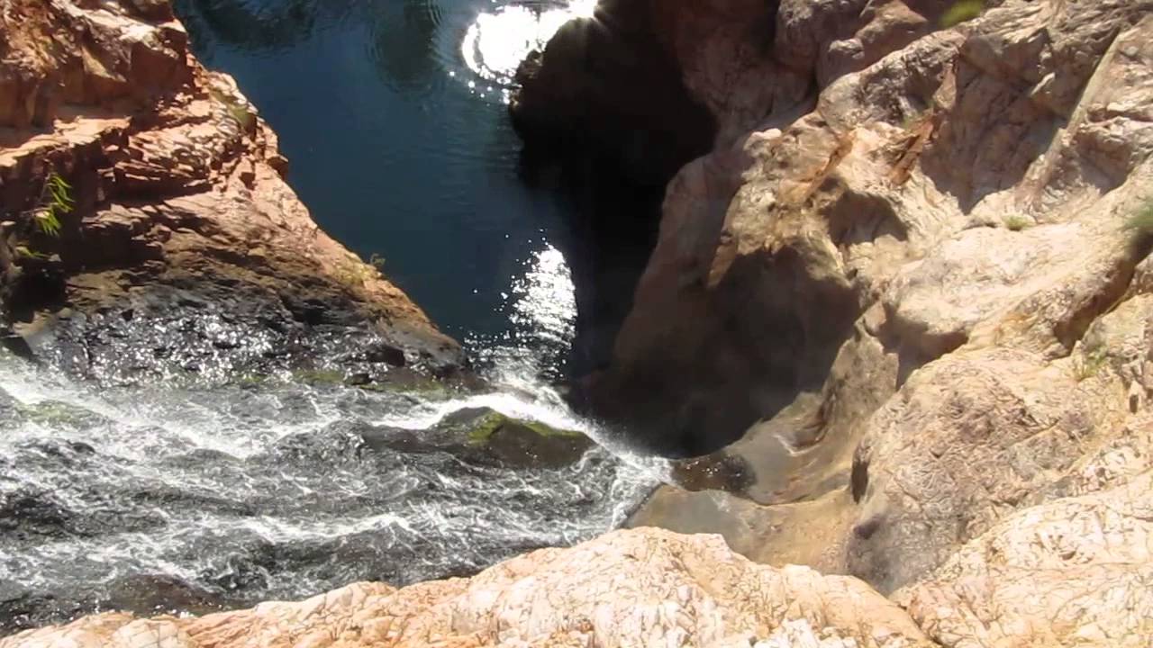 Harry's Hole top of waterfall - YouTube