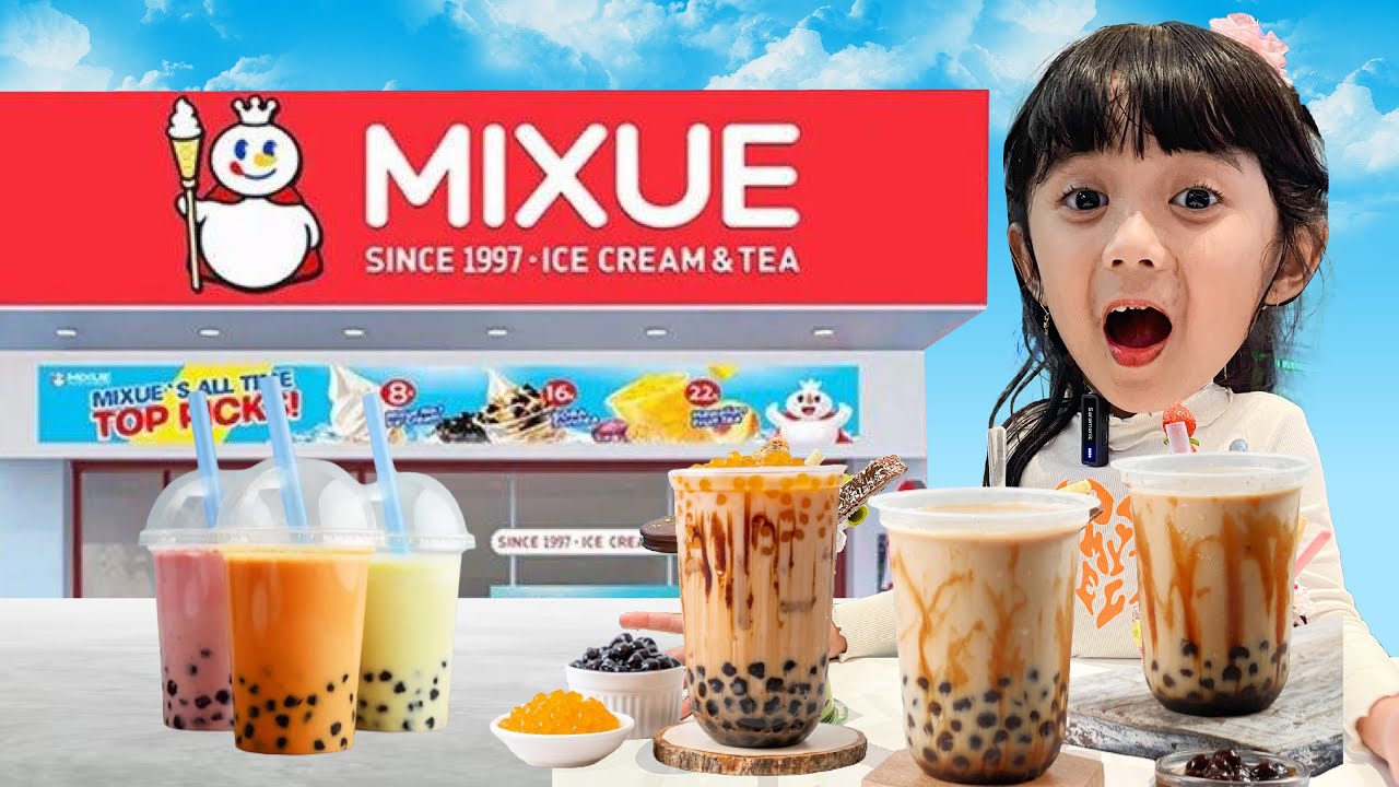 SAMANTHA BORONG SEMUA RASA ES KRIM BOBA MIXUE 🤤 KOMPILASI VIDEO #16 ...