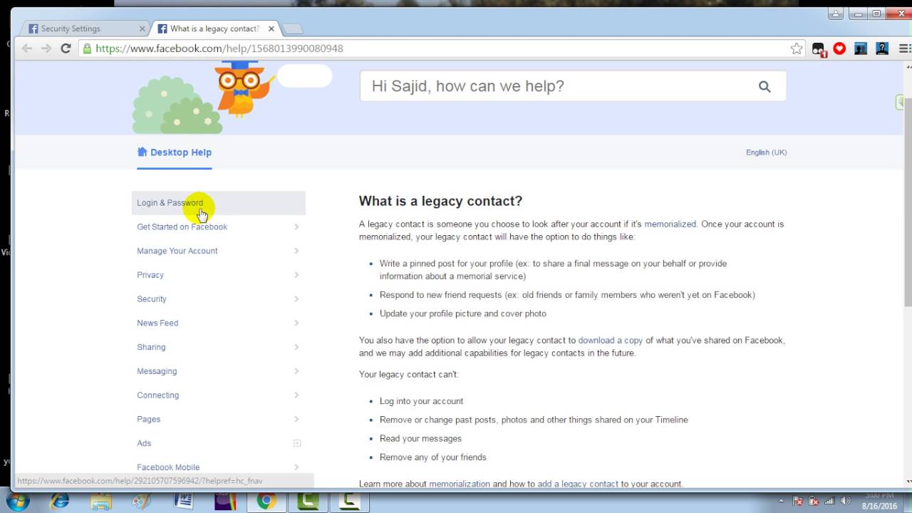 how to create a legacy contact on facebook-how to use it - YouTube