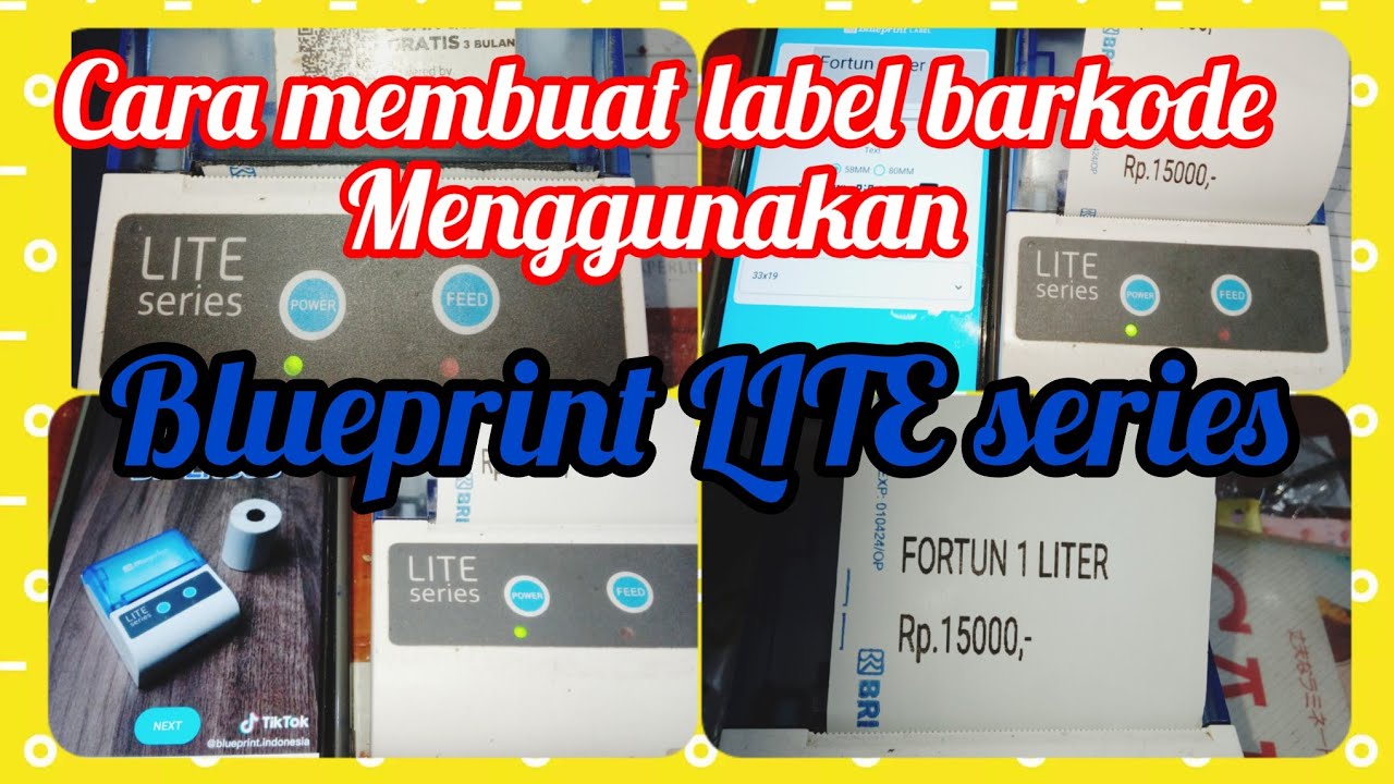 cara membuat label barcode menggunakan BLUE PRINT LITE series#kelontong ...