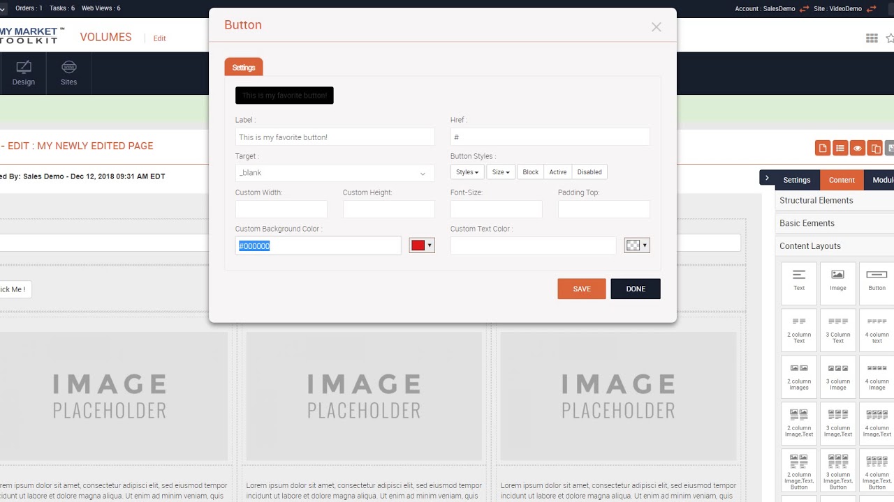 How to add and modify buttons in My Market Toolkit websites - YouTube