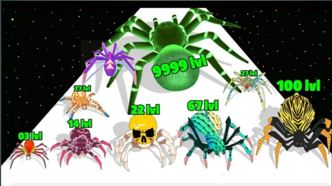 Spider Evolution Runner -Level Up Spider Max Level Gameplay (Insects ...