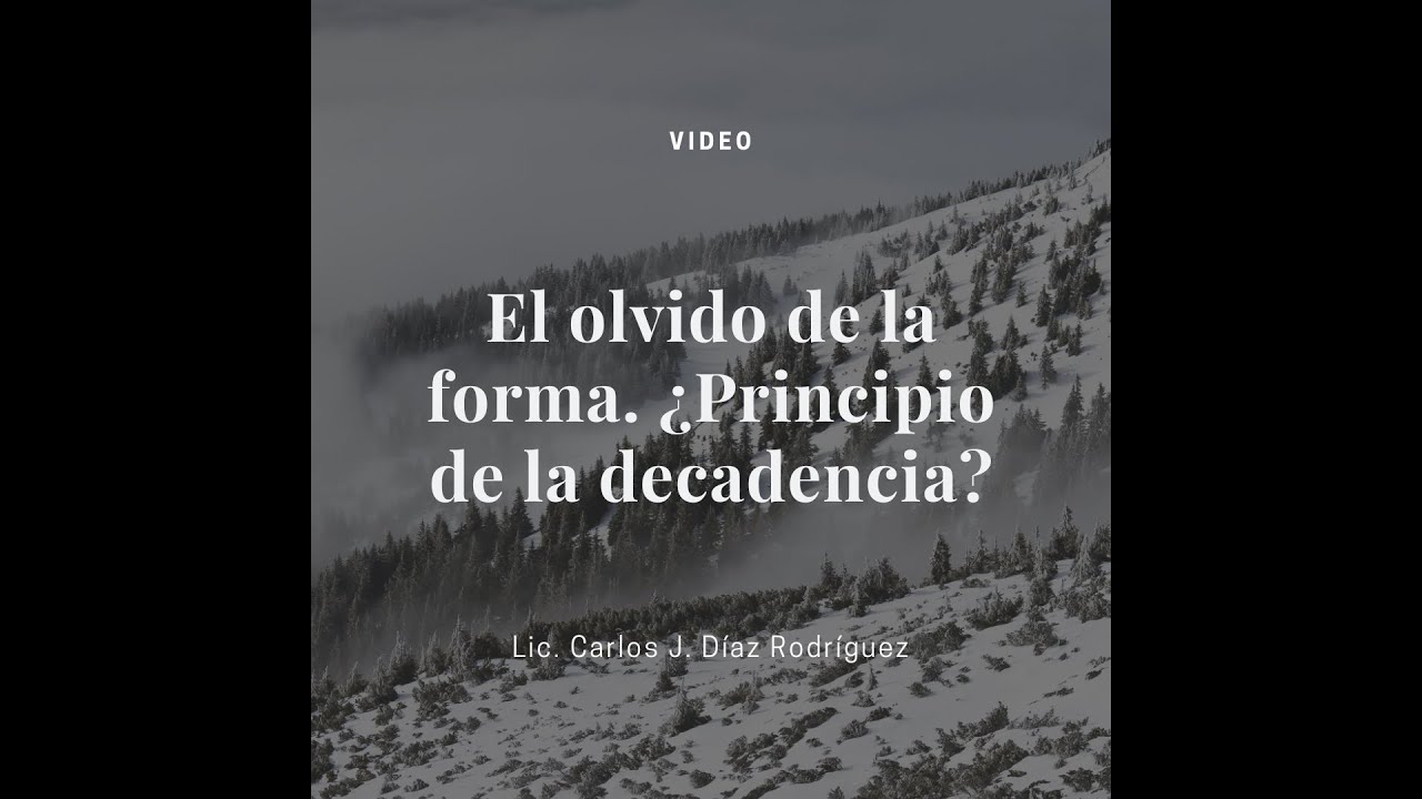 El olvido de la forma. ¿Principio de la decadencia? - YouTube