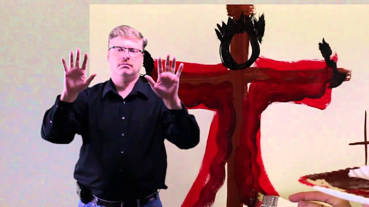 Written in Red in Sign Language with Paintng - YouTube