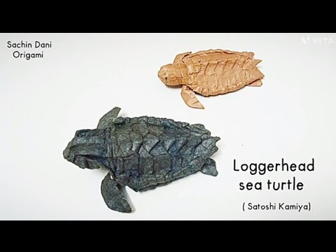 Origami Loggerhead sea turtle - YouTube