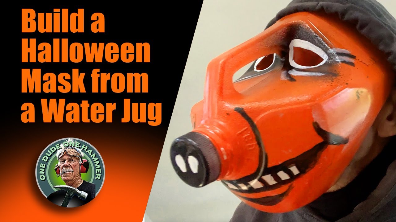 BUILD A HALLOWEEN MASK FROM A WATER JUG - YouTube