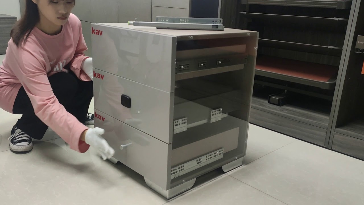 Smart furniture, kav electric drawer system - YouTube