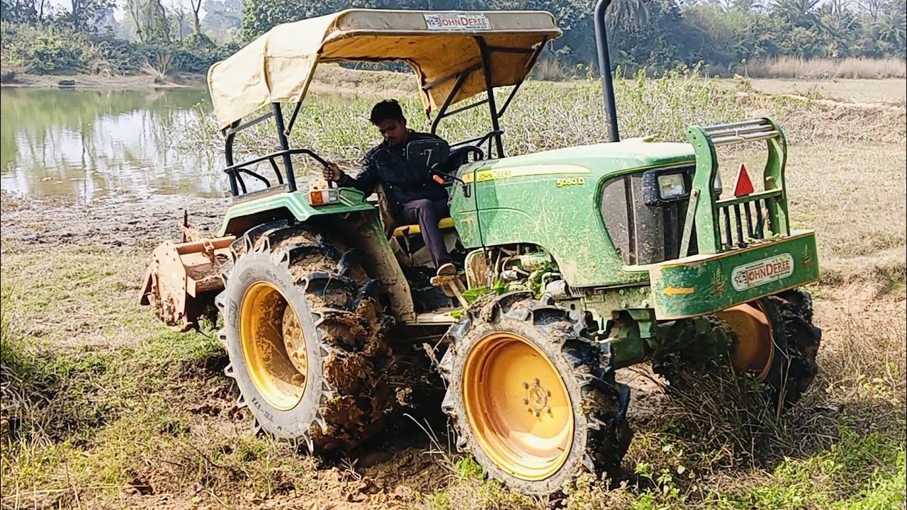 John Deere 5050D gearpro 4wd drive in River| Shiv Ram Vlogs #tractor # ...
