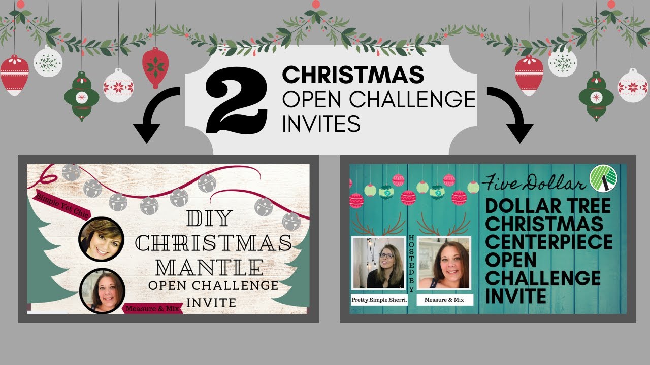 CHRISTMAS DIY & DECOR OPEN CHALLENGE INVITES - YouTube