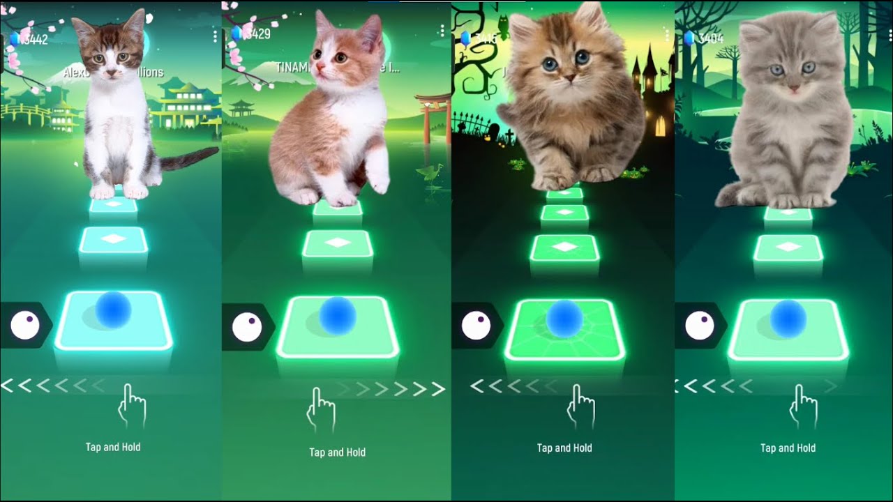 Cute cats | Tiles Hop EDM Rush - YouTube