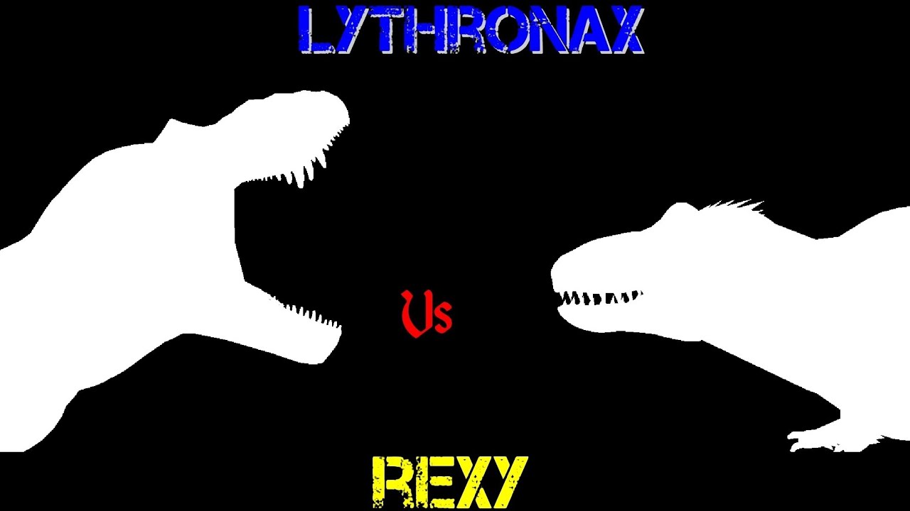 jw lythronax vs tyrannosaurus rex (rexy) - YouTube