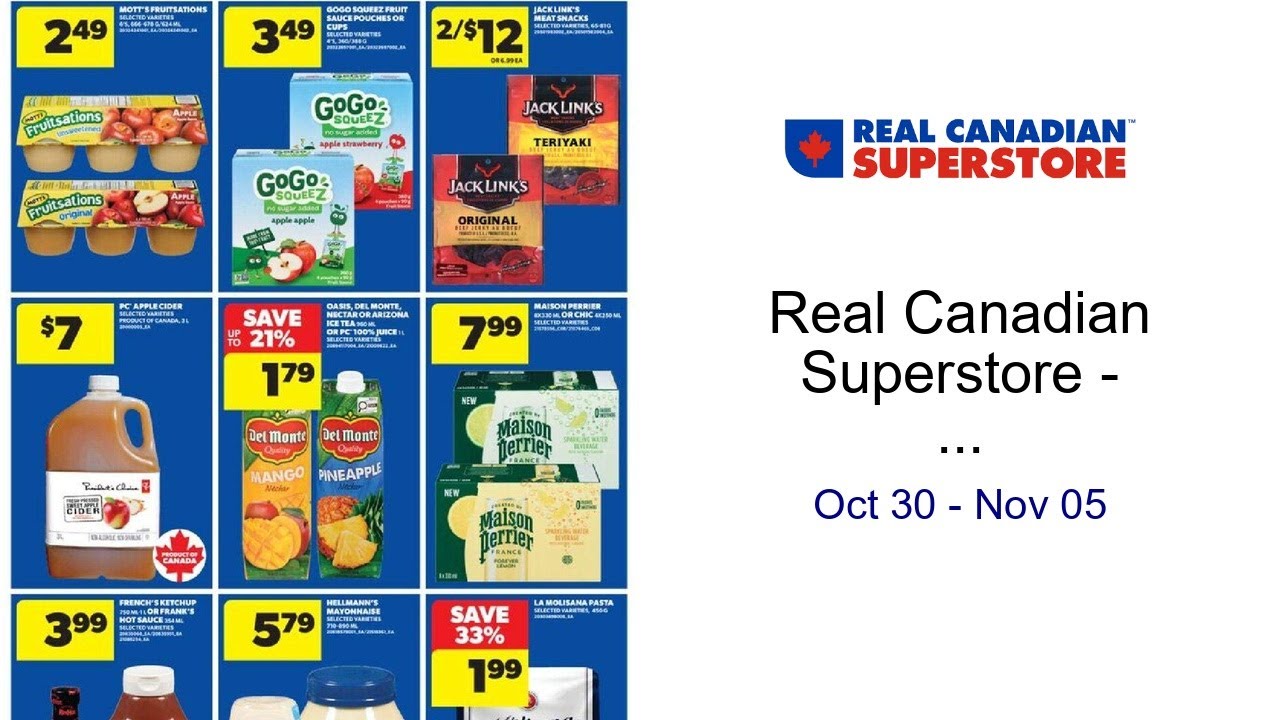 Real Canadian Superstore - Feast on Savings Oct 30 - Nov 05 - YouTube