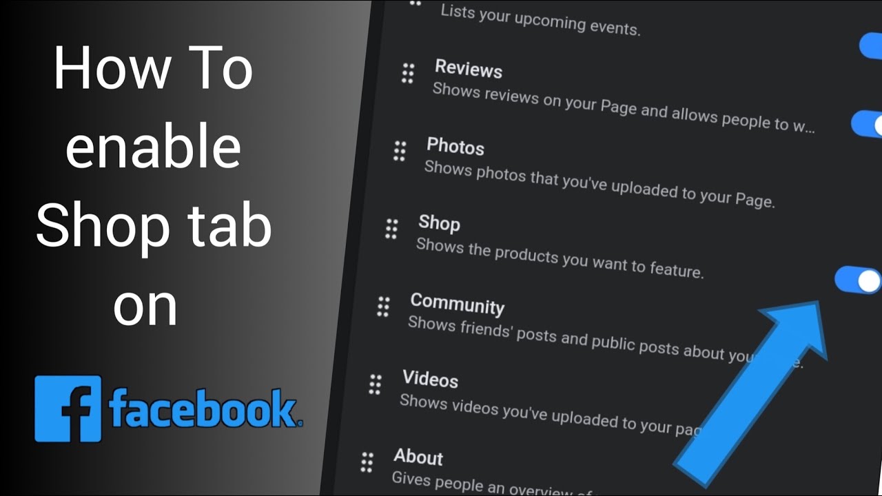 How To Enable Shop Tab On Facebook Page | Facebook Page Pe Shop Tab ...