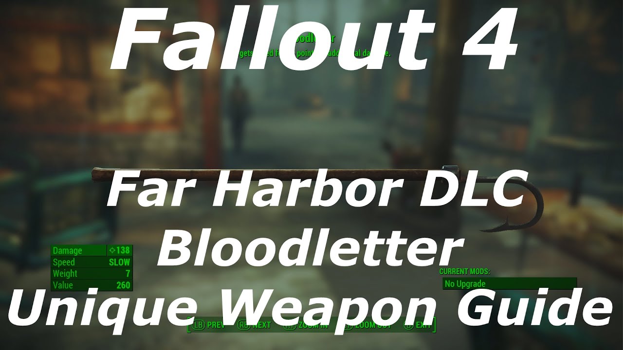 Fallout 4 Far Harbor DLC "Bloodletter" Unique Weapon Location Guide ...