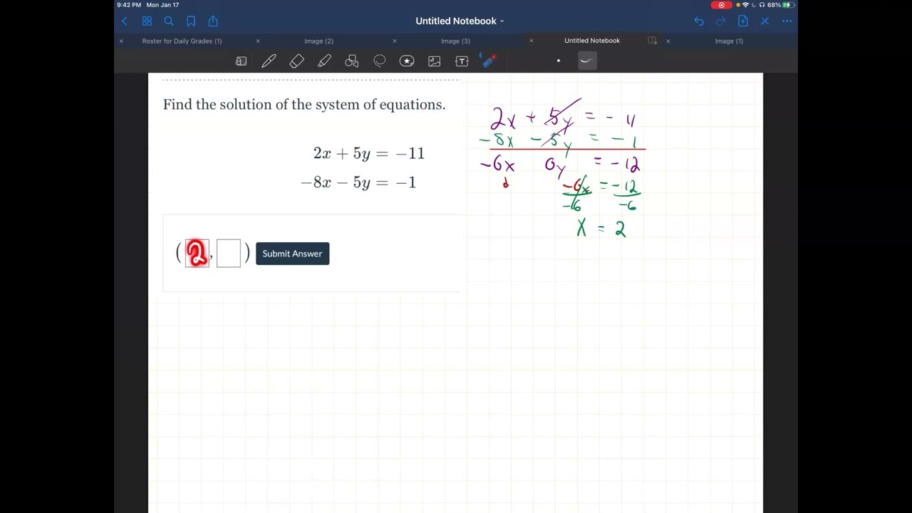 Elimination (Level 1) Example #2 - YouTube
