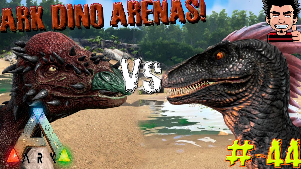 ARK Survival Evolved Raptor Vs Pachy Batalla dinosaurios arena gameplay ...