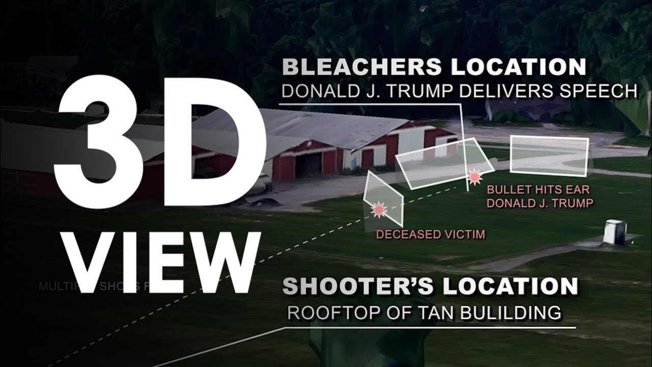 The Shooter's Location: 3D Map of Donald Trump's Assassination Attempt ...