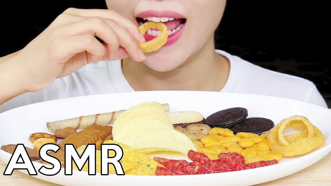ASMR American Snacks Chips&Cookies 미국과자 리얼사운드 먹방 Eating Sounds - YouTube