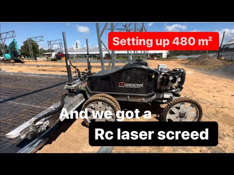 We got a RC laser screed from master screed and we set up 480 m² with a ...