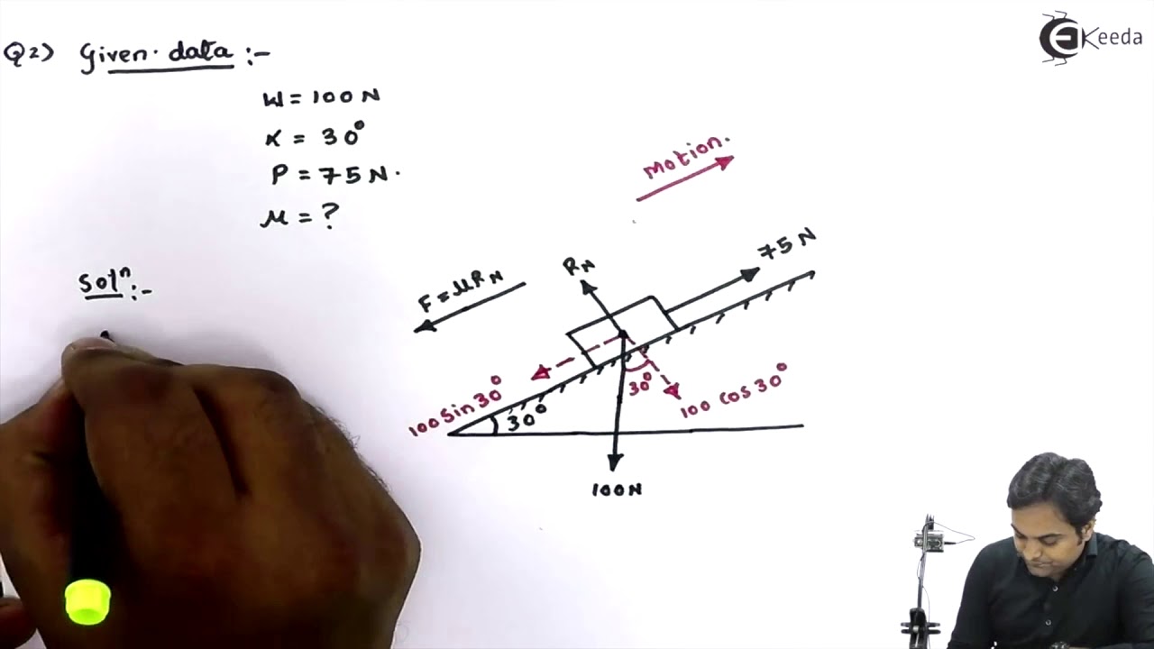 Friction Example 2 - Friction - Engineering Mechanics - YouTube