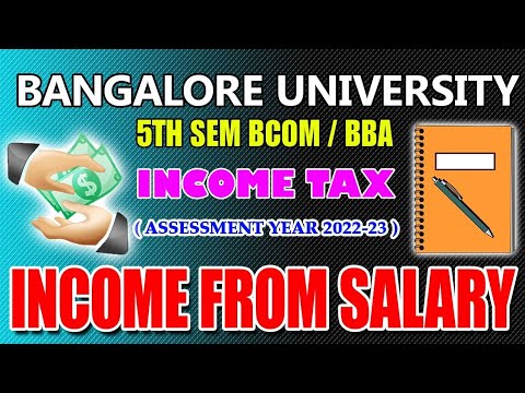 Income from Salary Notes | Assessment year 2023-24 | 5th sem bcom ...
