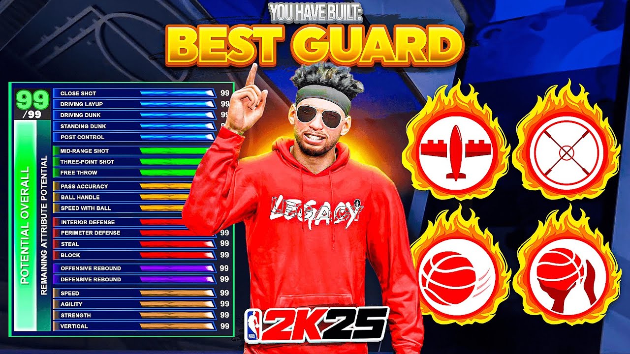 BEST GUARD BUILD on NBA 2K25! THE #1 GUARD BUILD for EVERY GAME MODE ...