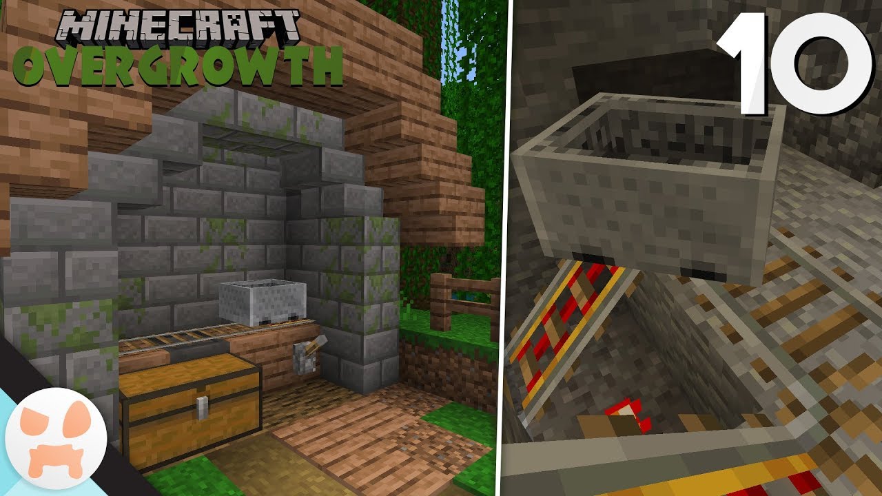 AUTO COLLECTION RAIL SYSTEM! | Minecraft Overgrowth Episode 10 ...