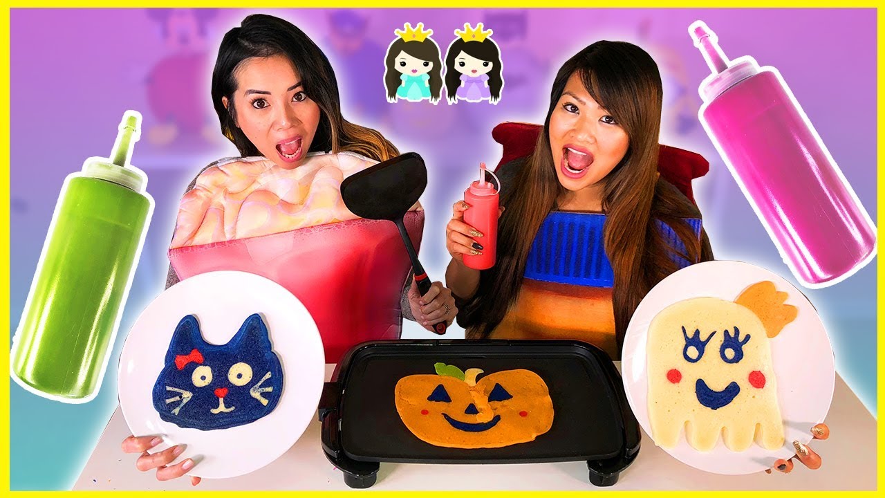PANCAKE ART CHALLENGE! Halloween Edition - YouTube