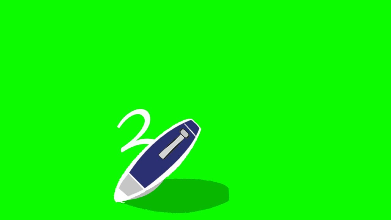 blue pen 3 animation green screen - YouTube