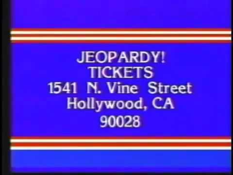 Jeopardy! ticket plug, 1986 - YouTube
