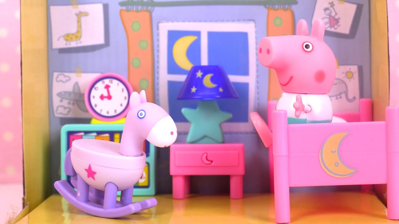 Peppa Pig Chambre Meubles de Maison Good Night Peppa - YouTube