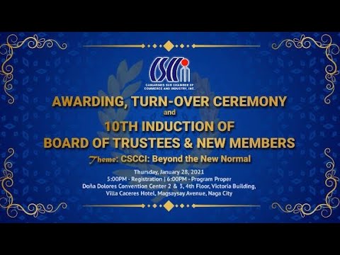 AWARDING, TURN-OVER CEREMONY and 10TH INDUCTION OF BOARD OF TRUSTEES ...
