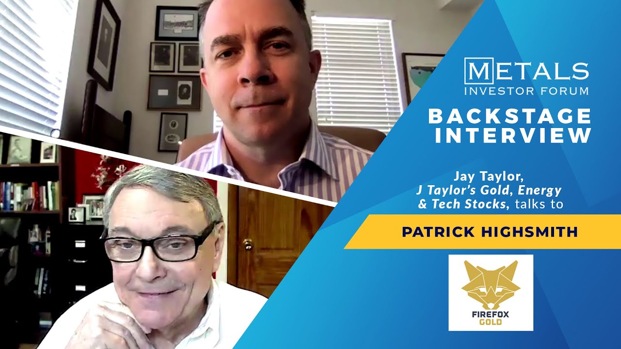 Jay Taylor talks to Patrick Highsmith of FireFox Gold Corp. at the May ...