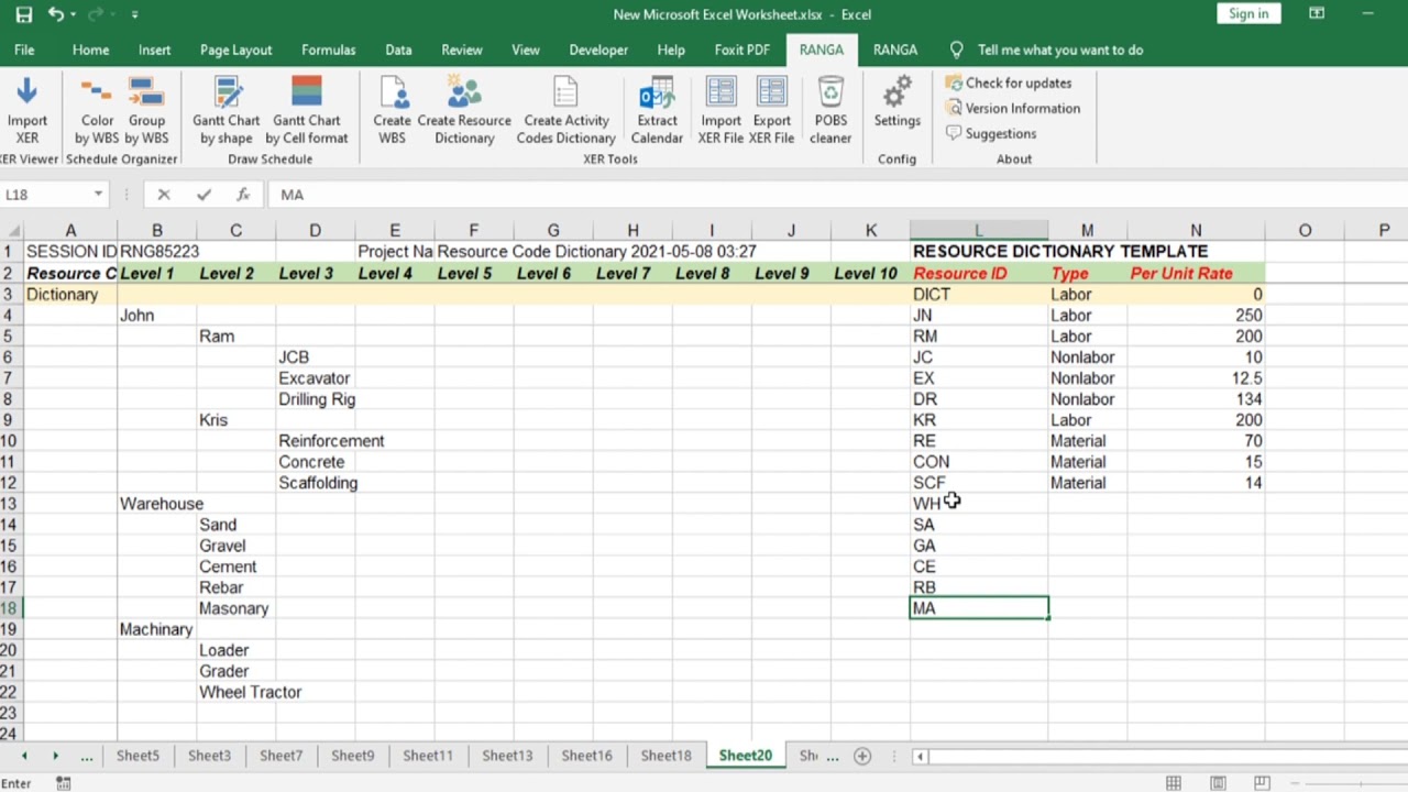 RANGA - Create Resource Dictionary from Excel - YouTube