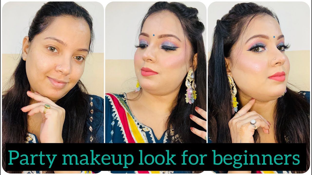 Party makeup look for beginners// Step by step makeup look ...