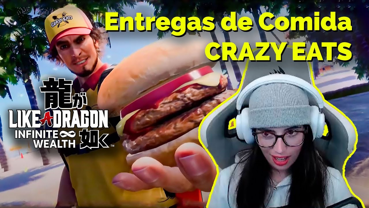 Like a Dragon: Infinite Wealth - entregas de comida 🍔🚲 CRAZY EATS - YouTube
