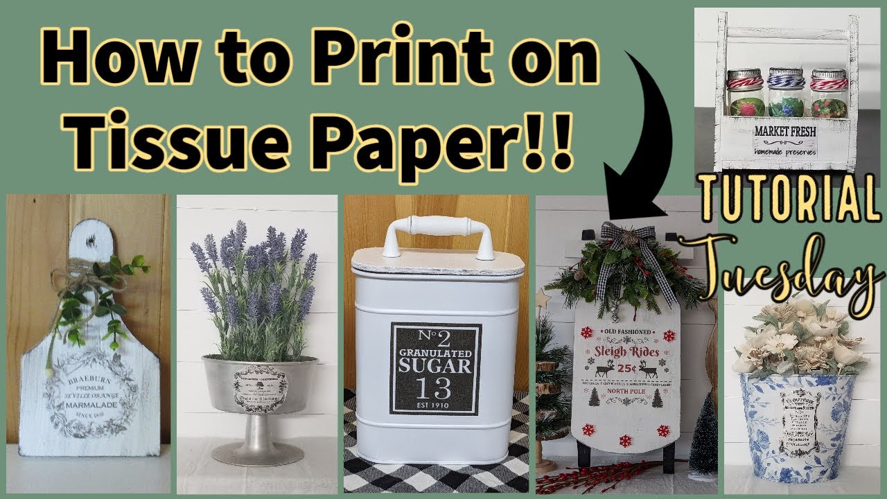 ️TISSUE PAPER PRINTING MADE EASY!!~How to Create Cheap and Easy Home ...