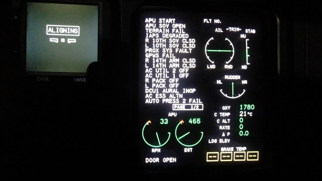 CRJ 700 APU start - YouTube