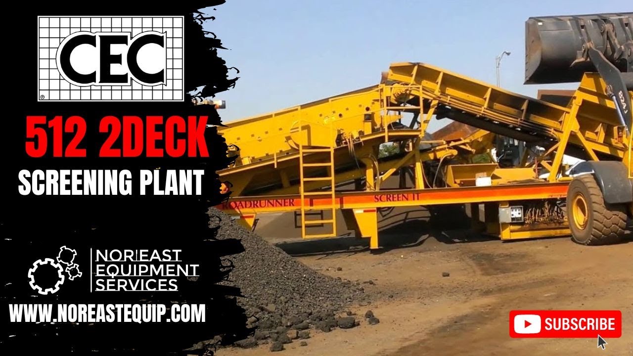CEC 5x12 Screening Plant & John Deere 824J - Screening Asphalt - YouTube