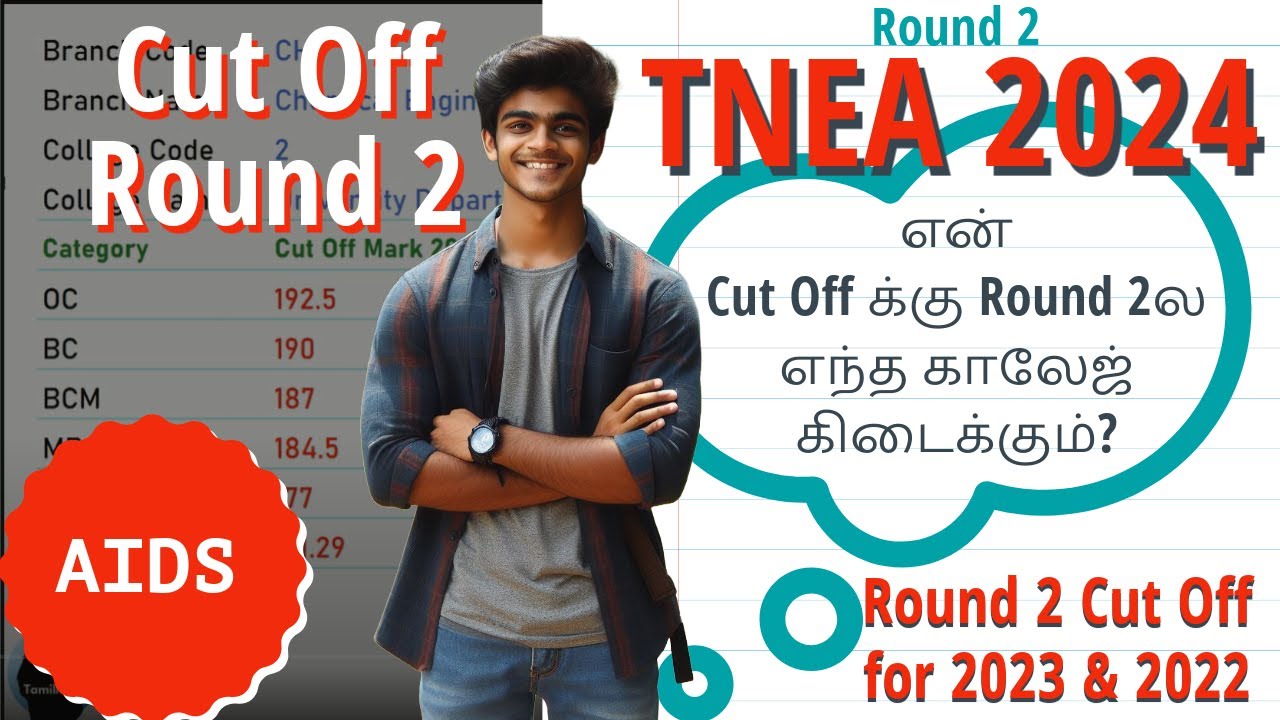TNEA 2024 🔥| 🔝Cut Off Marks for Round 2 | Artificial Intelligence and Data Science (AIDS) Round ...