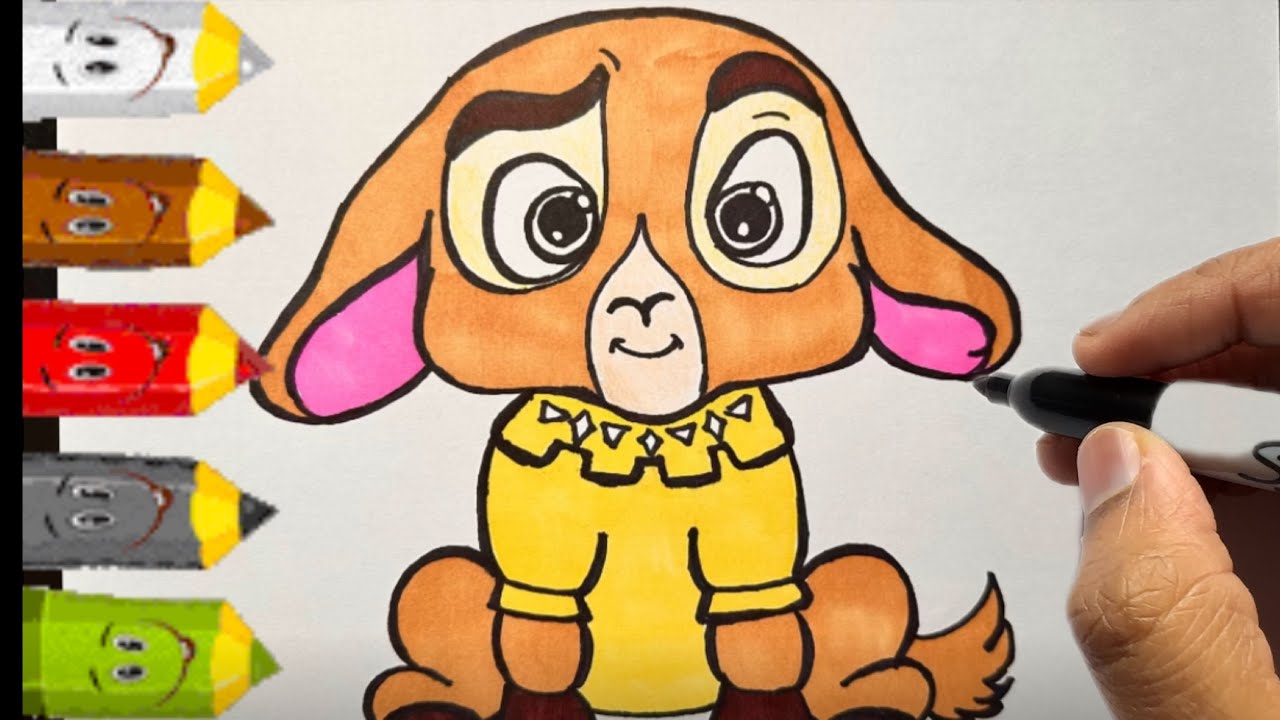 How to Draw Valentino The Goat | Disney Wish | step by step drawing ...