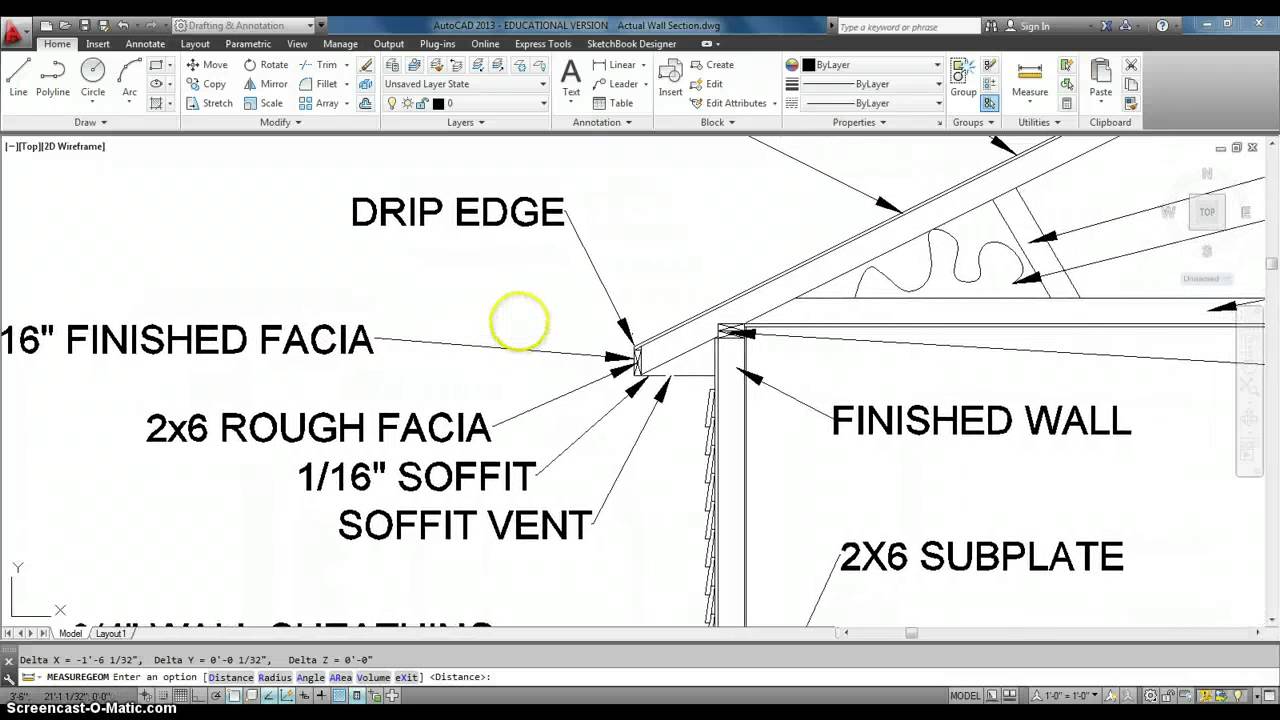 Wall Section Detail Drawing Typical Wall Section Detail Architectural