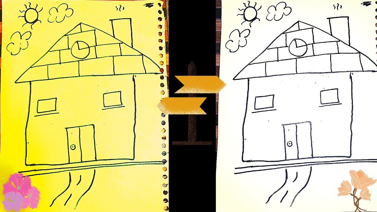 How to draw an old House - Kids Drawing - YouTube