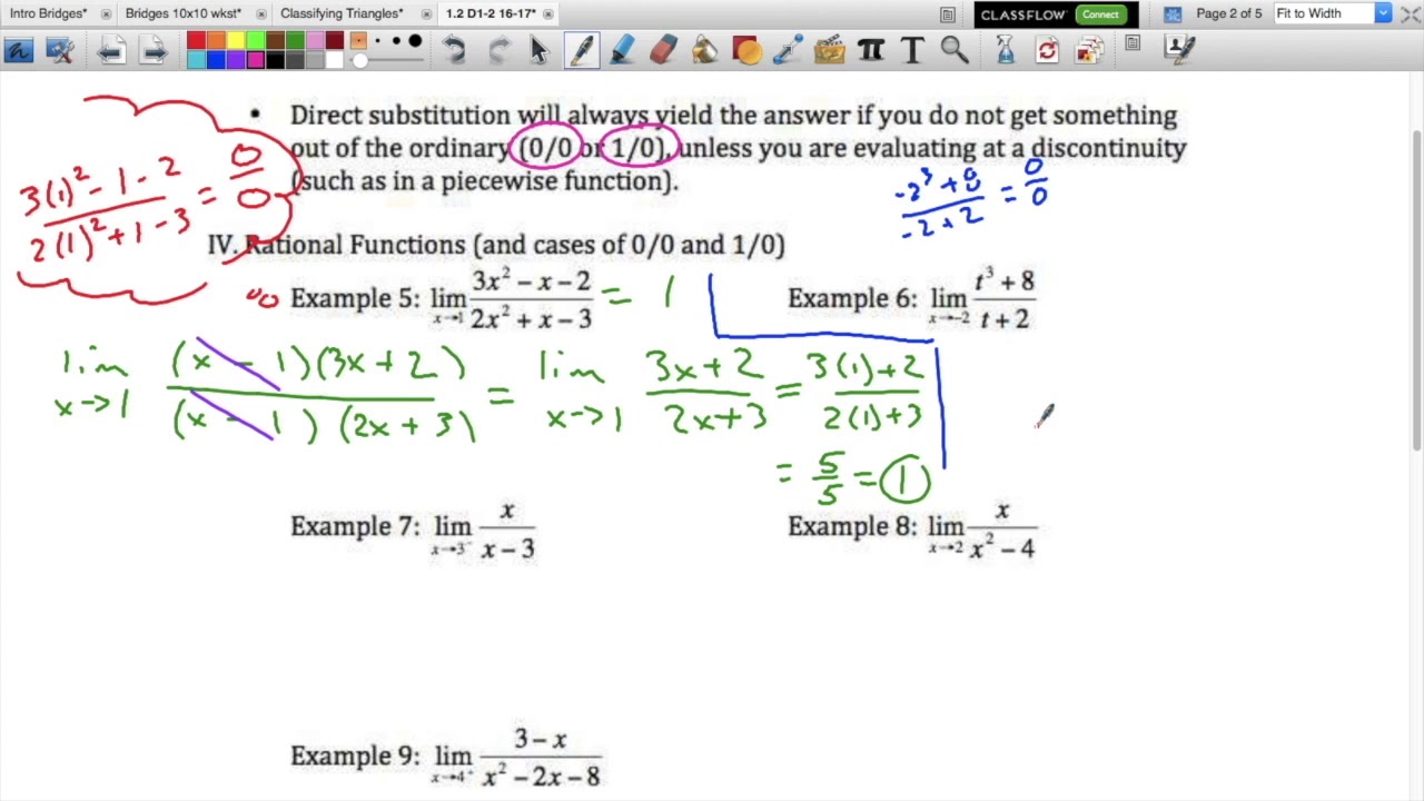 Finding Limits with substitution and factoring - YouTube