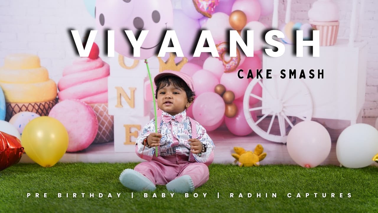 Cake Smash of Viyansh | Pre Birthday Shoot | Radhin Captures - YouTube