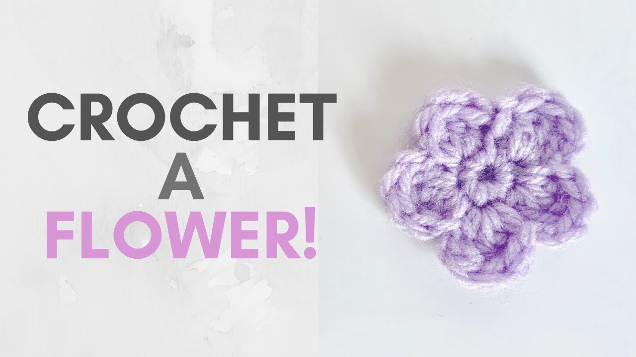HOW TO CROCHET A SIMPLE FLOWER! | Free crochet pattern | Crochet ...