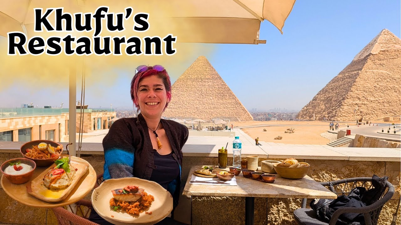 Khufu's Restaurant Pyramids View | Top Rated in Egypt | Egypt Vlog 305 ...