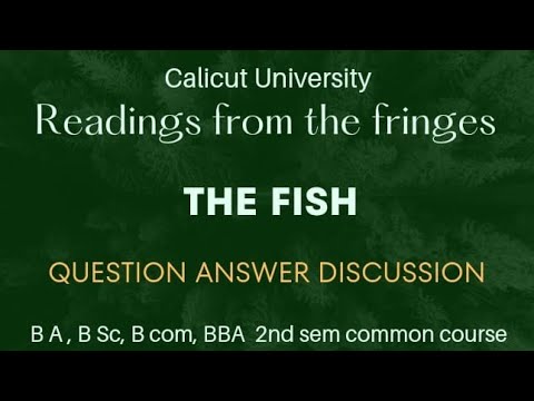 Question Answers /The Fish /Elizabeth Bishop/Calicut University - YouTube