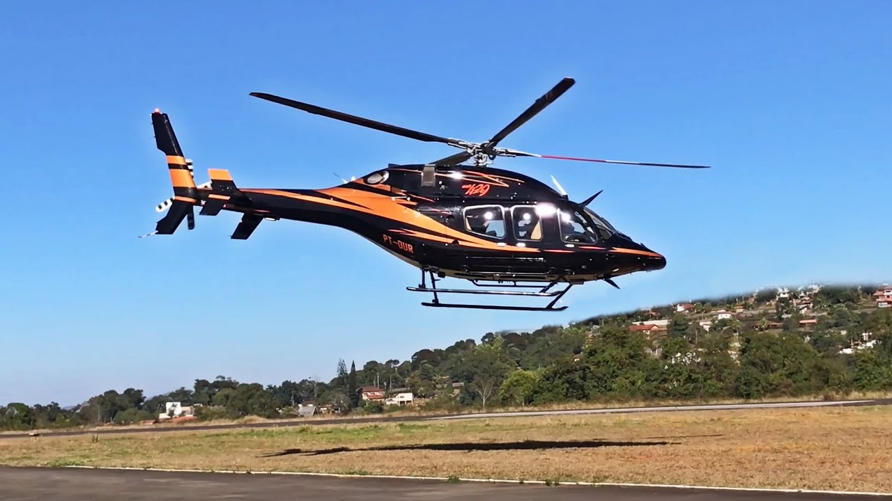 Helicoptero Bell 429 Global Ranger Decolando em Juiz de Fora - YouTube