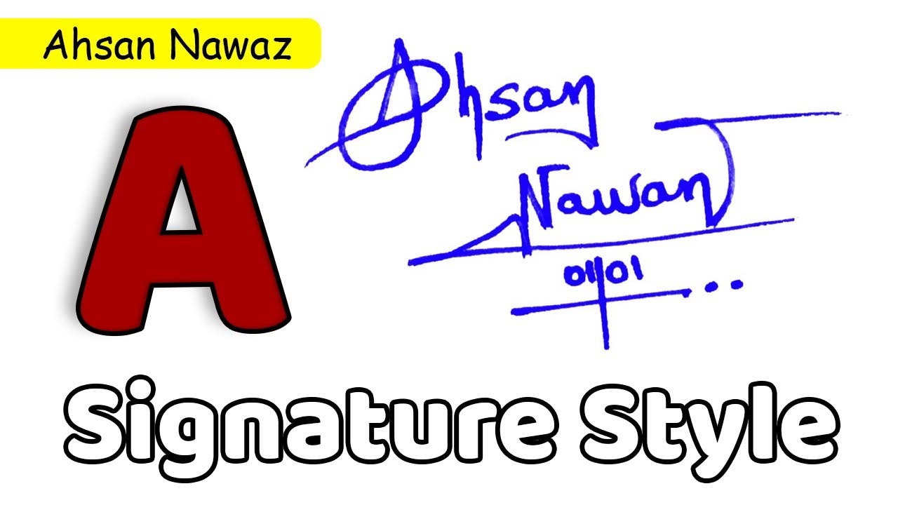 Ahsan Nawaz Name Signature Request done - YouTube